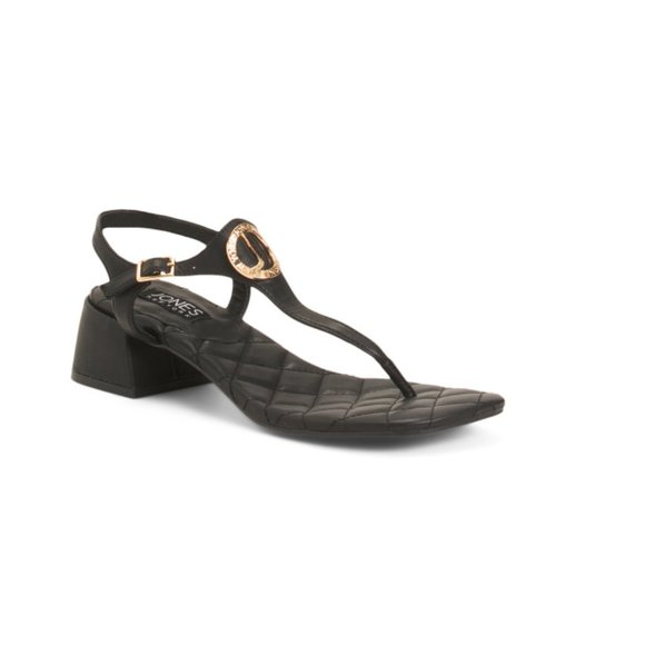 Jones New York | Shoes | Jones New York Blackgold Heatha Thong Heel ...